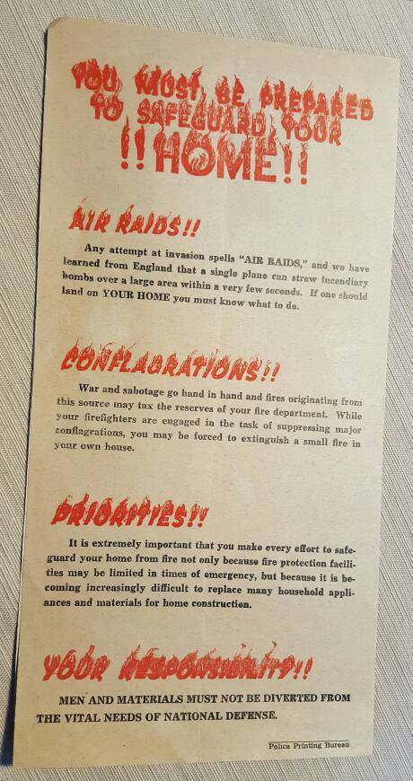 Los Angeles FIRE DEPT MAGNESIUM BOMB WARNING LEAFLET - EPHEMERA ...
