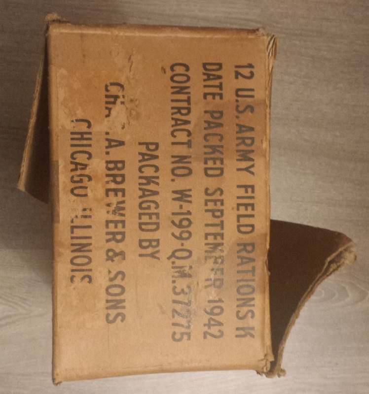 early K ration outer box - FIELD & PERSONAL GEAR SECTION - U.S ...