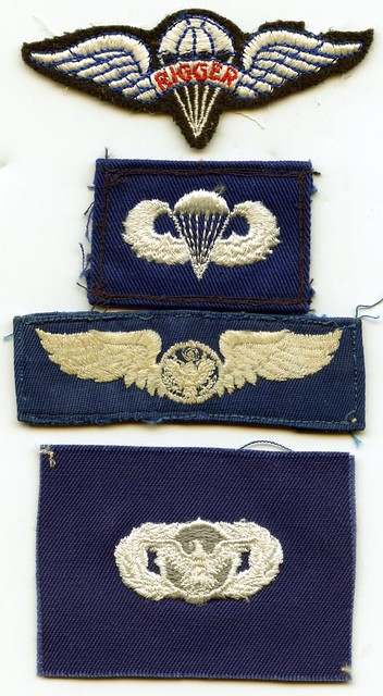 Air Force Cloth Parachute and Rigger Badges What Era? - AIRBORNE ...