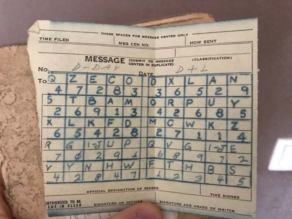 D-day signal message to decode - MISC MILITARIA - U.S. Militaria Forum