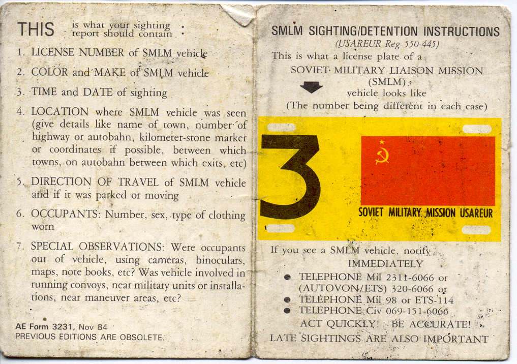 USAREUR 1964 Cod War Card - EPHEMERA, PHOTOGRAPHS & MILITARY ARTWORK ...