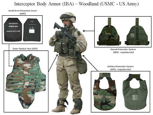 Deltoid Axillary Protection System (DAPS) in woodland camo - M-1; M-1C ...