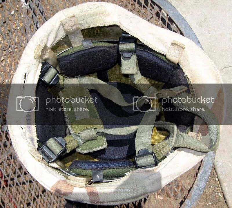 PASGT helmet with modified liner - MODERN COMPOSITE HELMETS - U.S ...