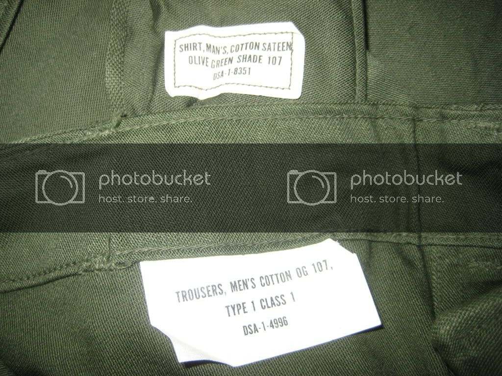 Unissued Early 3rd Pattern OG-107 Utility Uniform - UNIFORMS - U.S ...