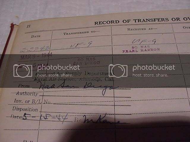 F6F-3 Hellcat Log Book - MILITARY AIRCRAFT & AVIATION - U.S. Militaria ...