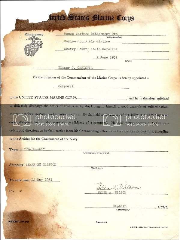 Elinor Joyce Christie USMC(W) collection - WOMEN'S SERVICES - U.S ...