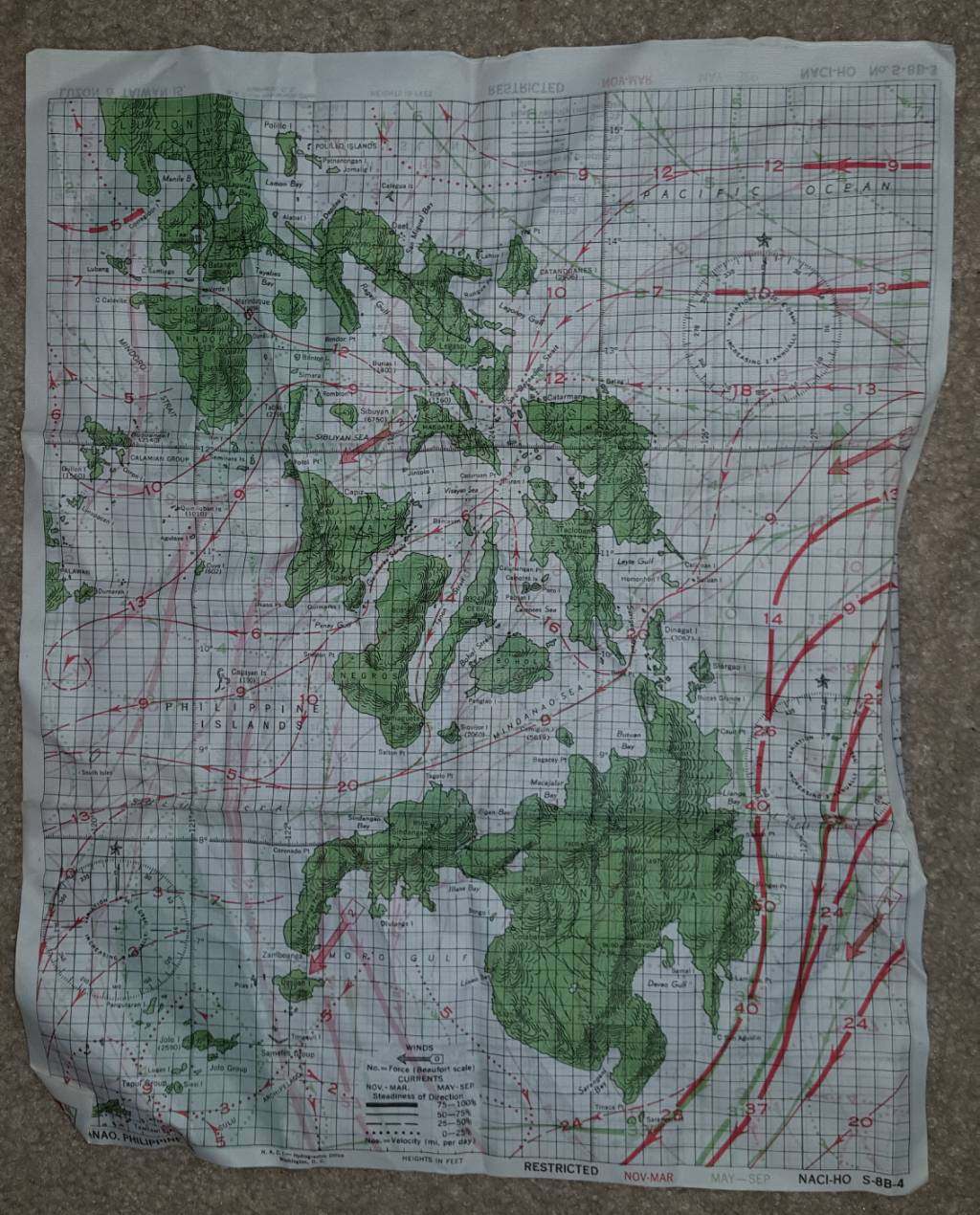 SILK WIND CURRENT MAP PHILIPPINES - TAIWAN - EPHEMERA, PHOTOGRAPHS ...
