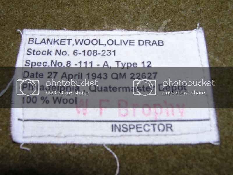 Question on wool Army blankets. - FIELD & PERSONAL GEAR SECTION - U.S ...