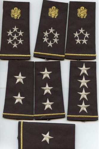 General epaulets (including 5 to 7 stars...) - Identification ...