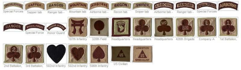 My collection of desert shoulder sleeve insignia - ARMY AND USAAF - U.S ...
