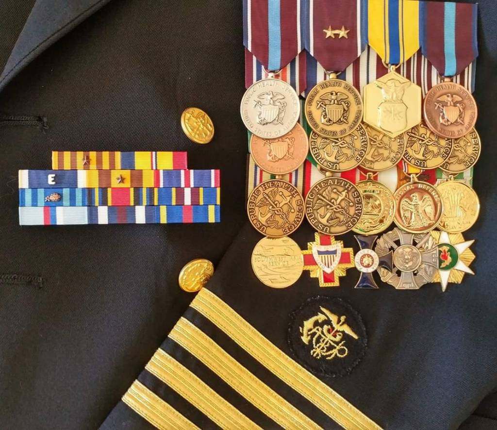 MULTI SERVICE USPHS RIBBON & MEDAL RACKS - MEDALS & DECORATIONS - U.S ...