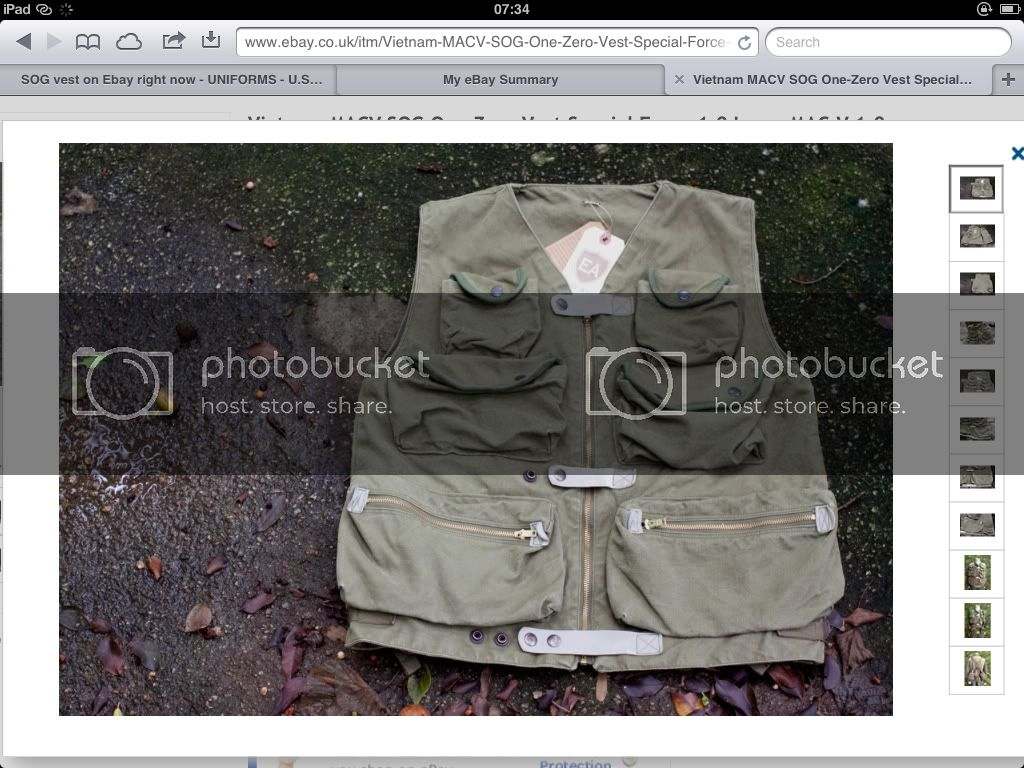 SOG vest on Ebay right now - UNIFORMS - U.S. Militaria Forum