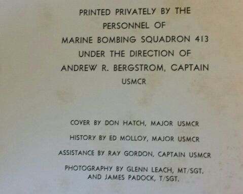 MARINE BOMBING SQ 413 - UNIT HISTORY - EPHEMERA, PHOTOGRAPHS & MILITARY ...
