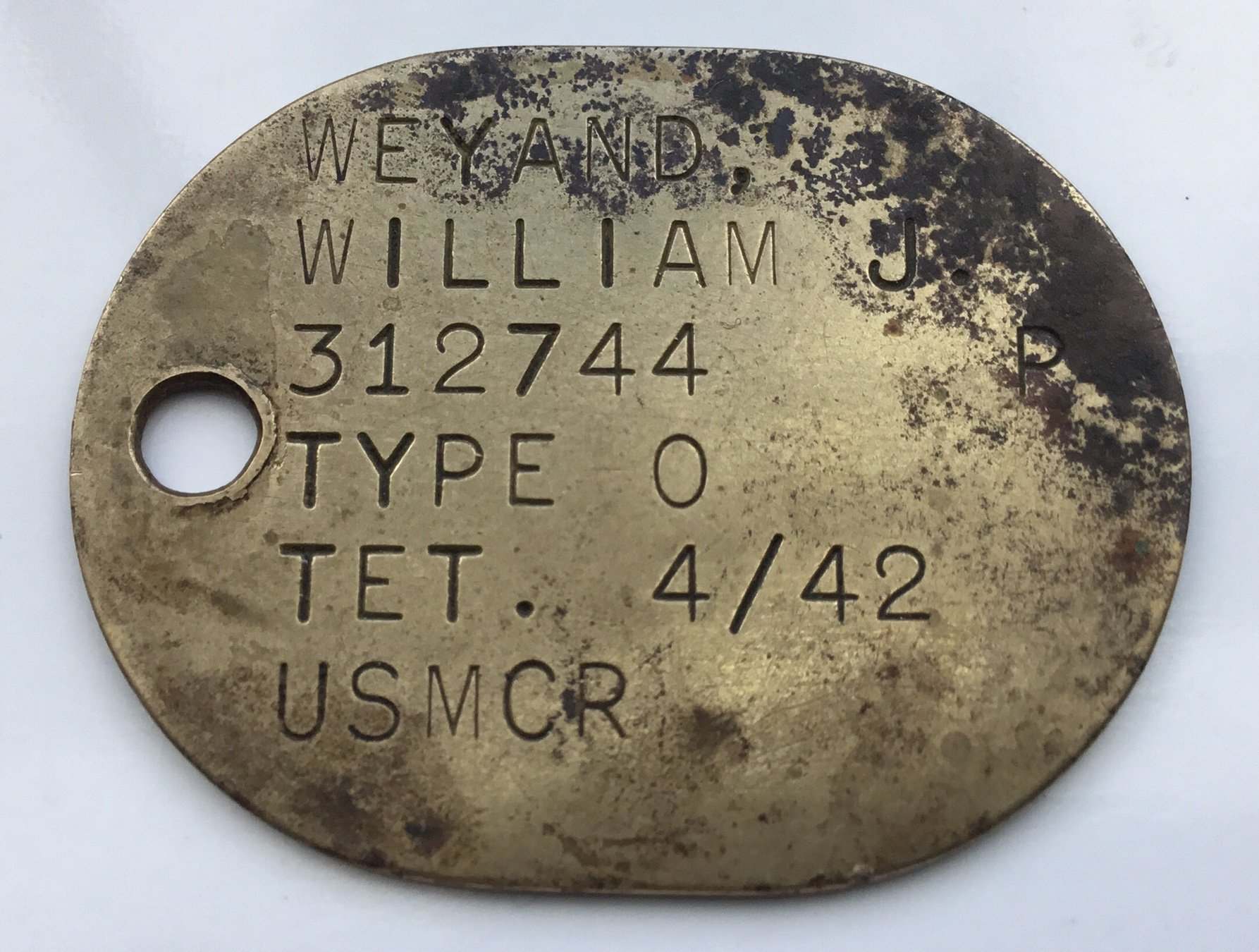 Two Front Marine's Dog Tag & Lighter. WIA SAIPAN - IDENTITY ITEMS (DOG ...