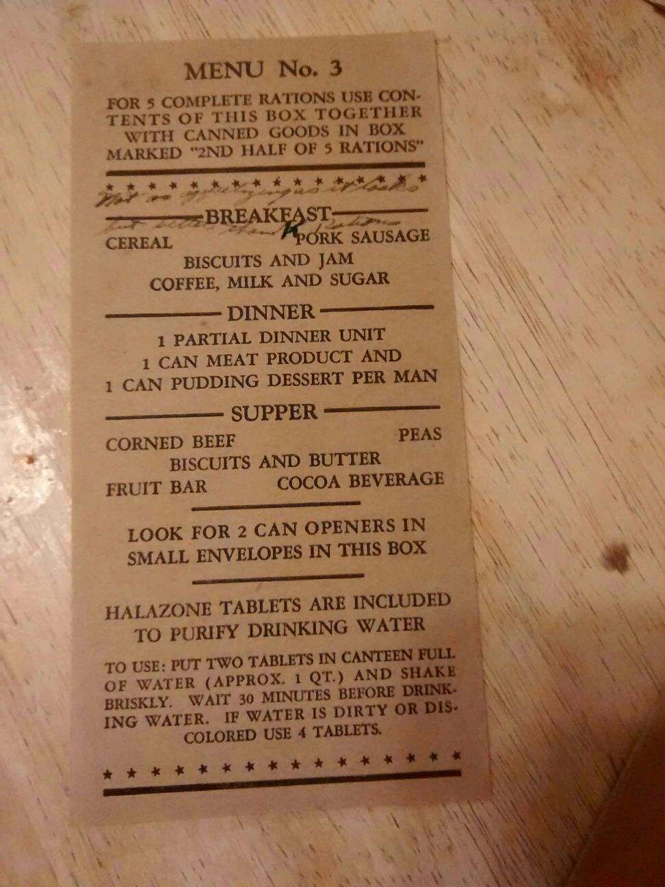 Label for 10 and 1 rations? - EPHEMERA, PHOTOGRAPHS & MILITARY ARTWORK ...