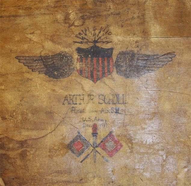 WWI Hand Painted Foot Locker - FIELD & PERSONAL GEAR SECTION - U.S ...