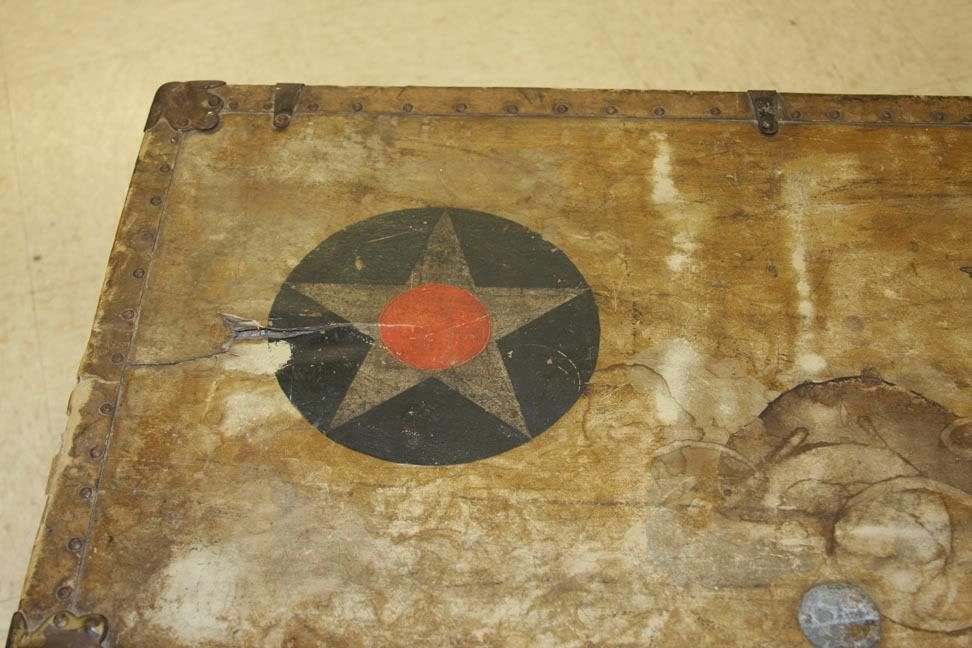 WWI Hand Painted Foot Locker - FIELD & PERSONAL GEAR SECTION - U.S ...