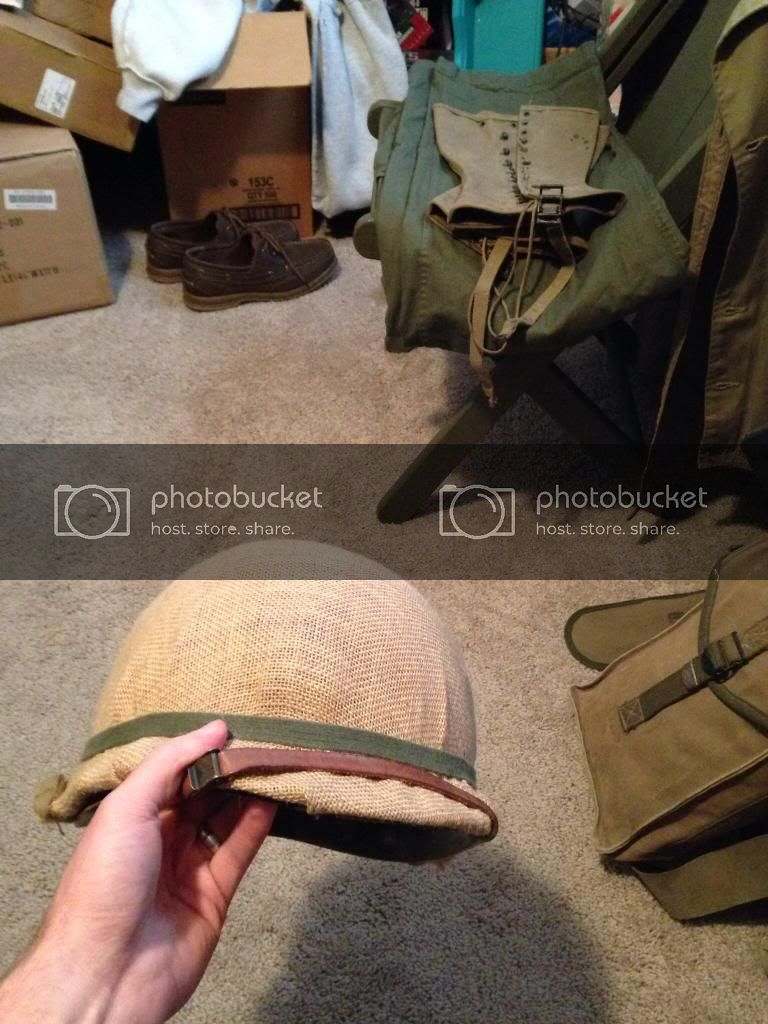 Burlap helmet cover - REENACTING GROUPS & REPRO GEAR - U.S. Militaria Forum