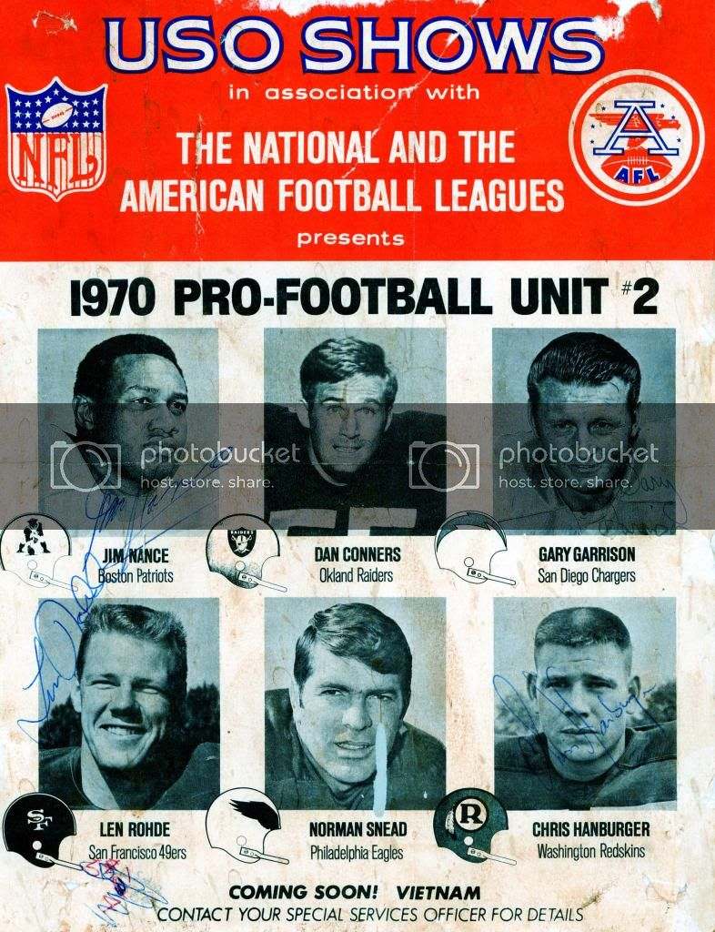 1970 NFL Celebrities, Firebase Mace - Vietnam - EPHEMERA, PHOTOGRAPHS ...