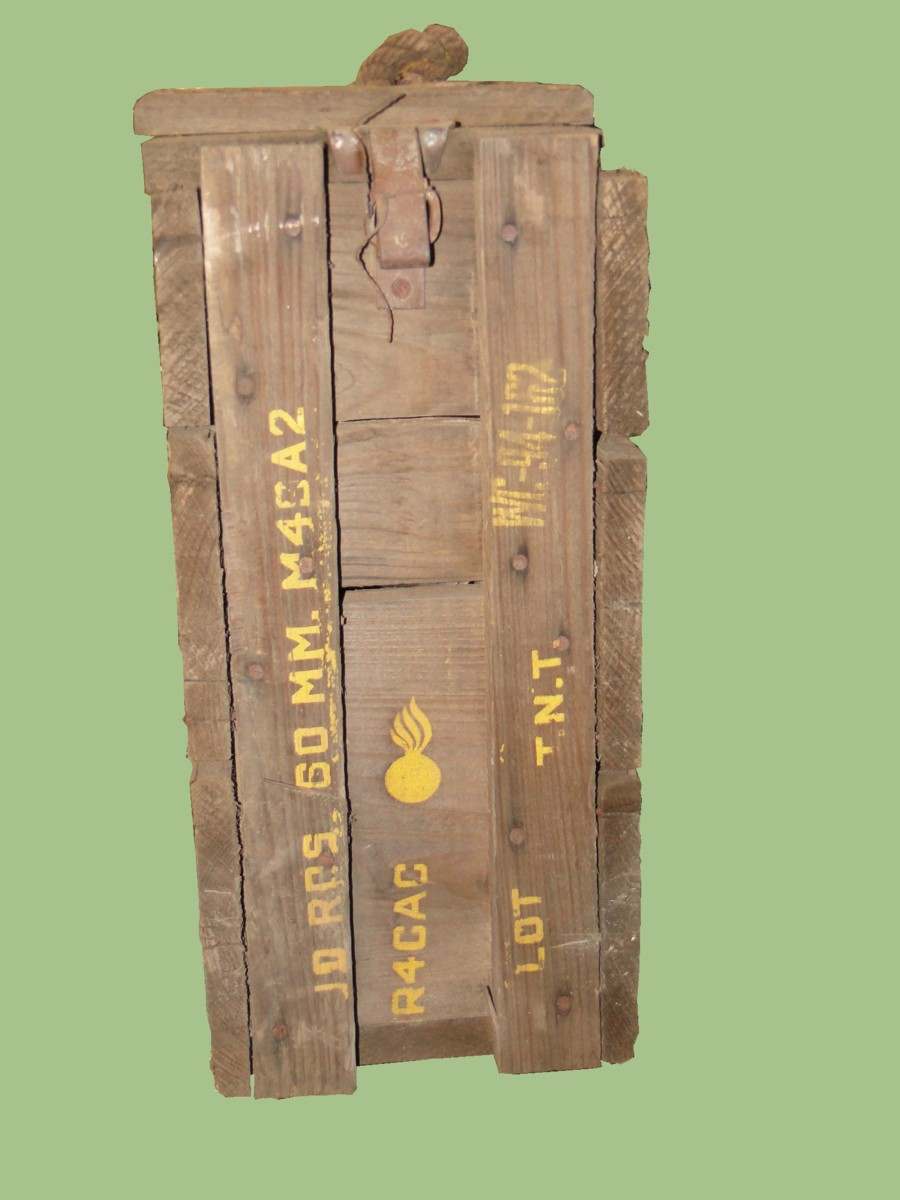 WWII 60mm mortar round wooden crate - FIREARMS - U.S. Militaria Forum