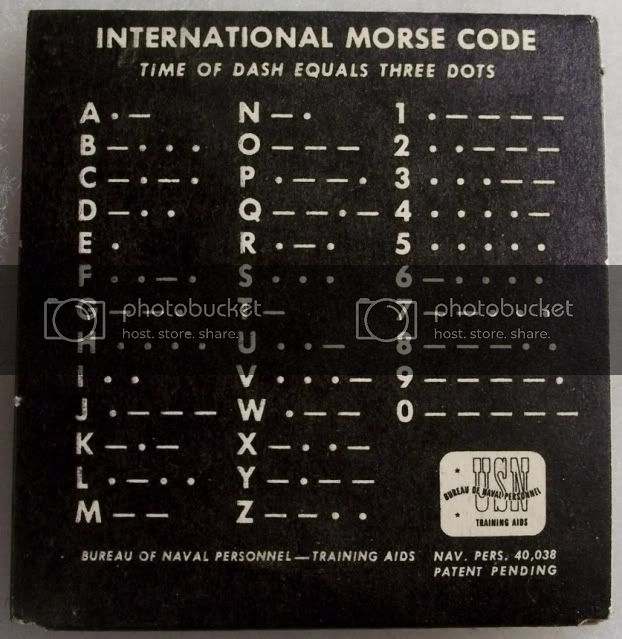 U.S. Navy Morse Code training device. - FIELD & PERSONAL GEAR SECTION ...