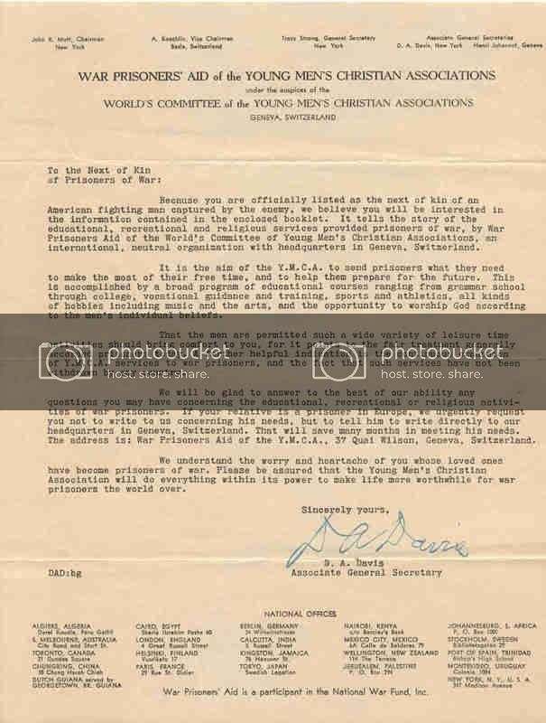 POW paper, booklet, telegram - EPHEMERA, PHOTOGRAPHS & MILITARY ARTWORK ...