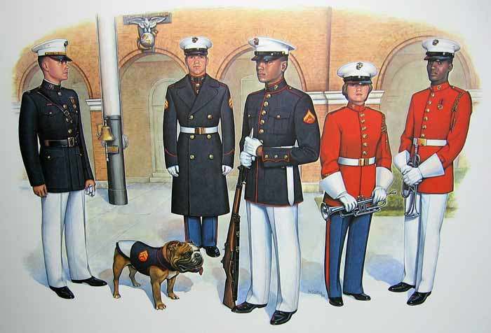 USMC 1983 uniform plates - EPHEMERA, PHOTOGRAPHS & MILITARY ARTWORK - U ...