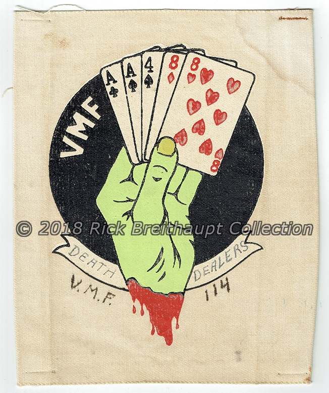 VMF-114 | "Death Dealers" - WALIKA'S USMC SQUADRON PATCHES - U.S ...