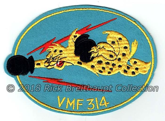 VMF-314 | "Bob's Cats" | Disney design - WALIKA'S USMC SQUADRON PATCHES ...
