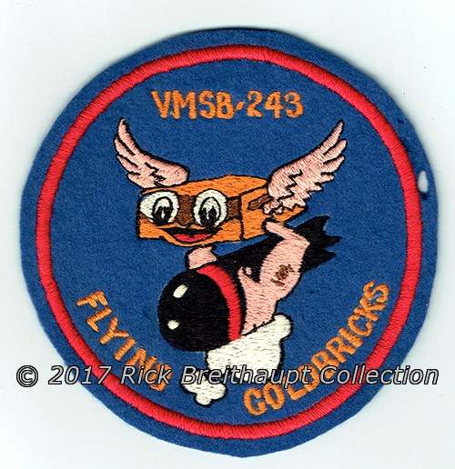 VMSB-243 | "Flying Goldbricks" - WALIKA'S USMC SQUADRON PATCHES - U.S ...