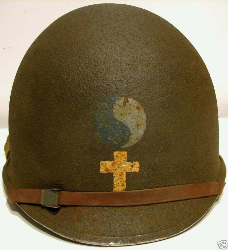chaplins helmet 29th - CHAPLAIN & MEDIC HELMETS - U.S. Militaria Forum