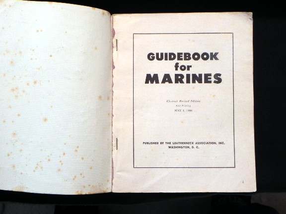 My Marine Corps Guidebook - EPHEMERA, PHOTOGRAPHS & MILITARY ARTWORK ...