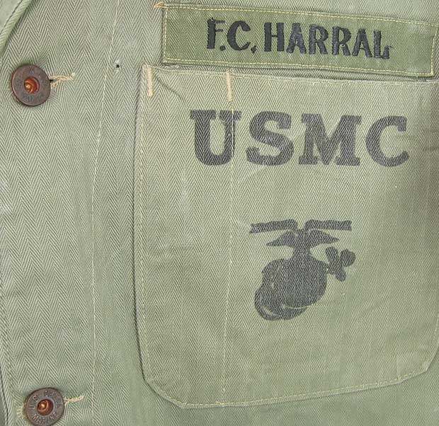 Sewn-on name tag on USMC P41 shirt - UNIFORMS - U.S. Militaria Forum