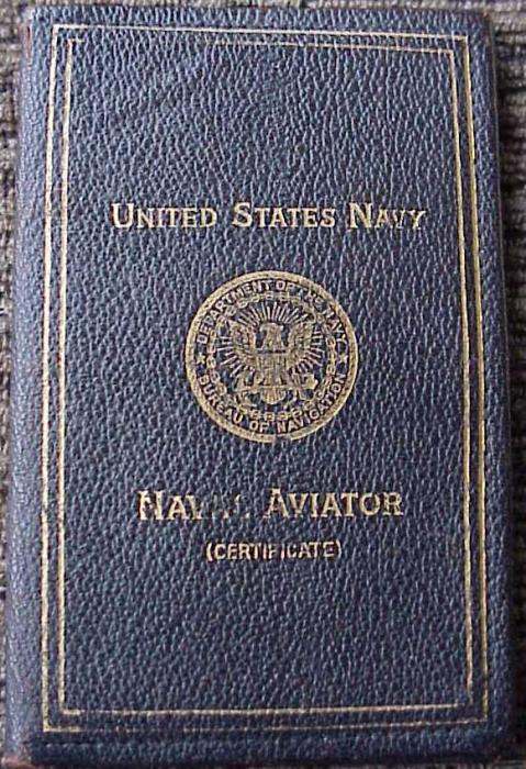 WWI-WWII US NAVAL AVIATOR ID BOOKS and CERTIFICATES - 1917-1944 - WING ...