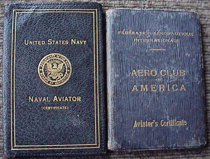 WWI-WWII US NAVAL AVIATOR ID BOOKS and CERTIFICATES - 1917-1944 - WING ...