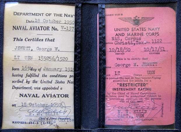 WWI-WWII US NAVAL AVIATOR ID BOOKS and CERTIFICATES - 1917-1944 - WING ...