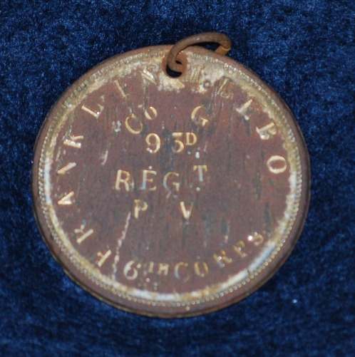 Civil War I.D. Disk - IDENTITY ITEMS (DOG TAGS, BRACELETS, ETC) - U.S ...