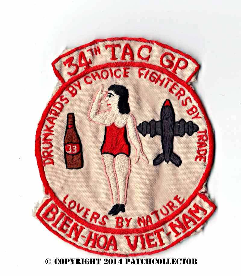 A Vietnam war era 34th Tactical Group patch - AIR FORCE (USAAF IS WITH ...