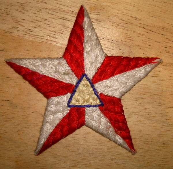 Unknown large quilted red and white star patch - CAN YOU IDENTIFY THIS ...
