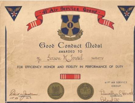 12th Army Air Force Good Conduct Medal Certificate - EPHEMERA ...