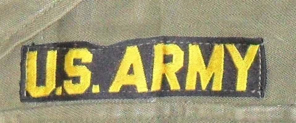 When did the Army begin using black & gold US ARMY tapes? - ARMY AND ...