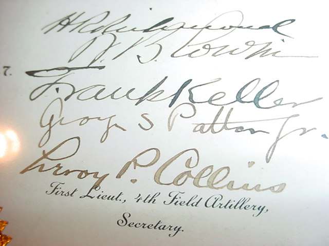 Early George S. Patton, Jr. Signature - EPHEMERA, PHOTOGRAPHS ...