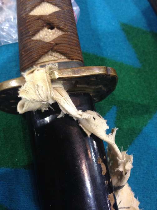 Japanese Sword Bringback with Surrender tag - Iwo Jima - SPOILS OF WAR ...