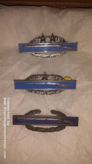 Triple Award Combat Infantryman Badge - COMBAT / EXPERT INFANTRY BADGE ...