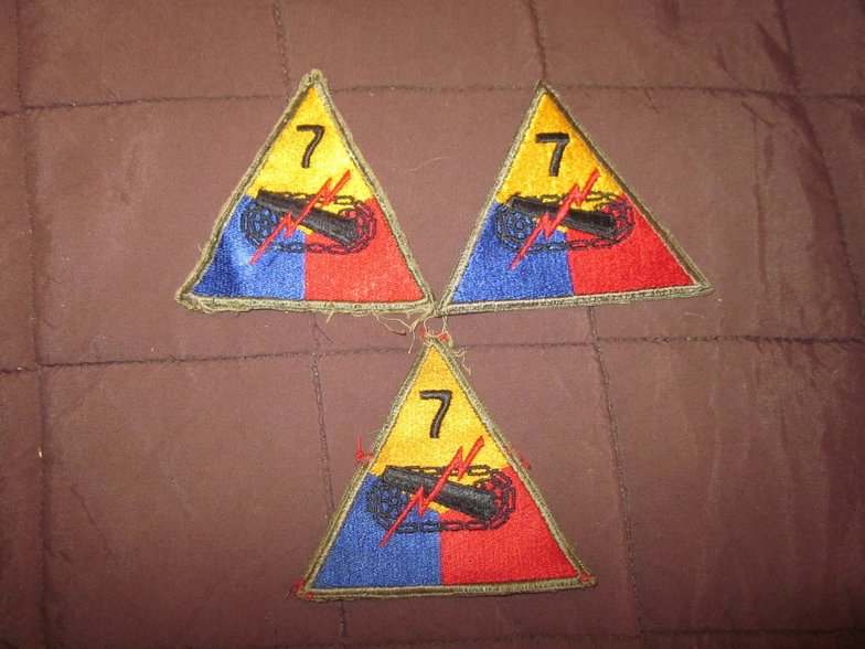 7th armored div patches - ARMY AND USAAF - U.S. Militaria Forum