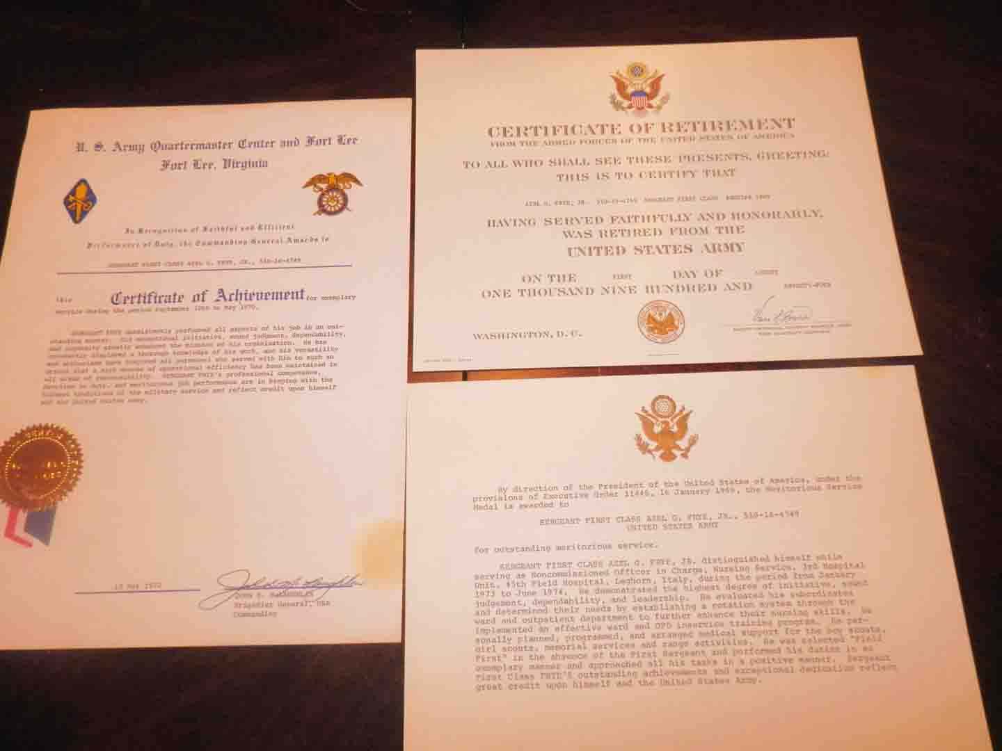 Vietnam Veteran, Papers, Citations, Insignia - EPHEMERA, PHOTOGRAPHS ...