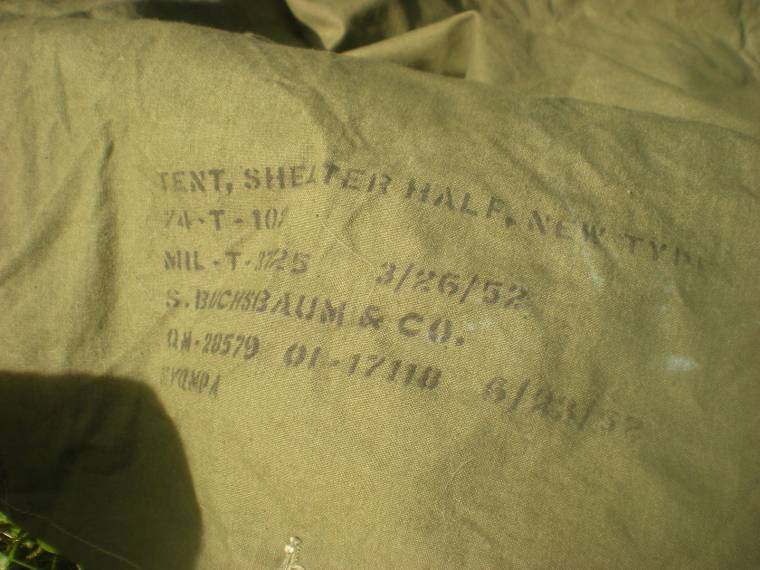 USGI Shelter Half Question - BASE/BIVOUAC/CAMP/DEPOT ITEMS - U.S ...