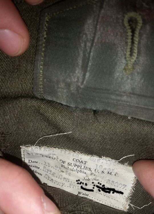 Brig General USMC Jacket interior tag - UNIFORMS - U.S. Militaria Forum