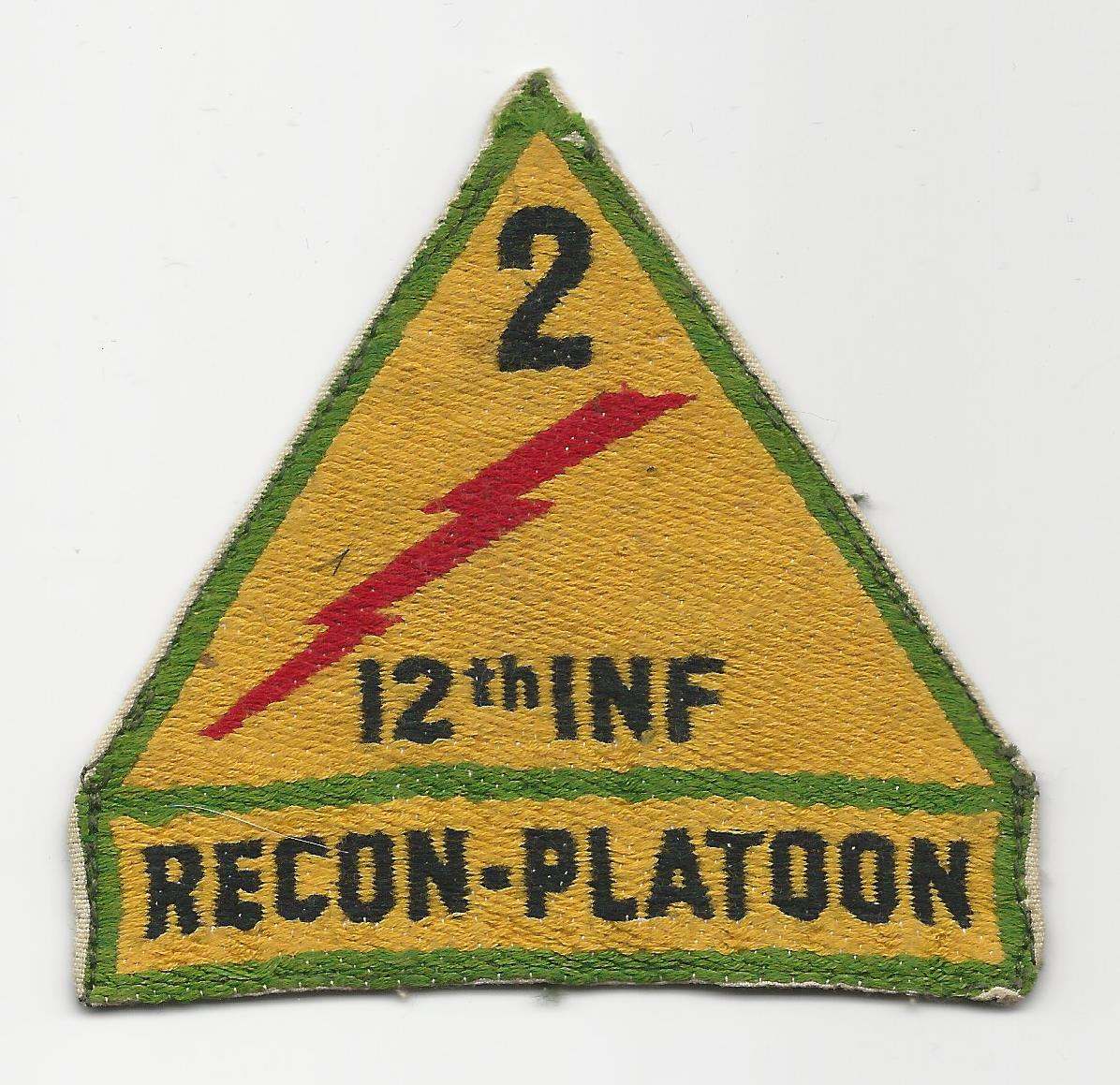 12th Infantry Recon Platoon, 2nd Armored Division - ARMY AND USAAF - U ...