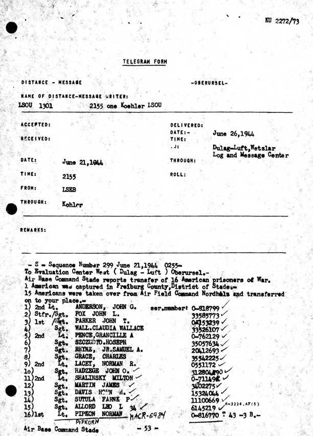 Stalag Luft III POW rosters - EPHEMERA, PHOTOGRAPHS & MILITARY ARTWORK ...